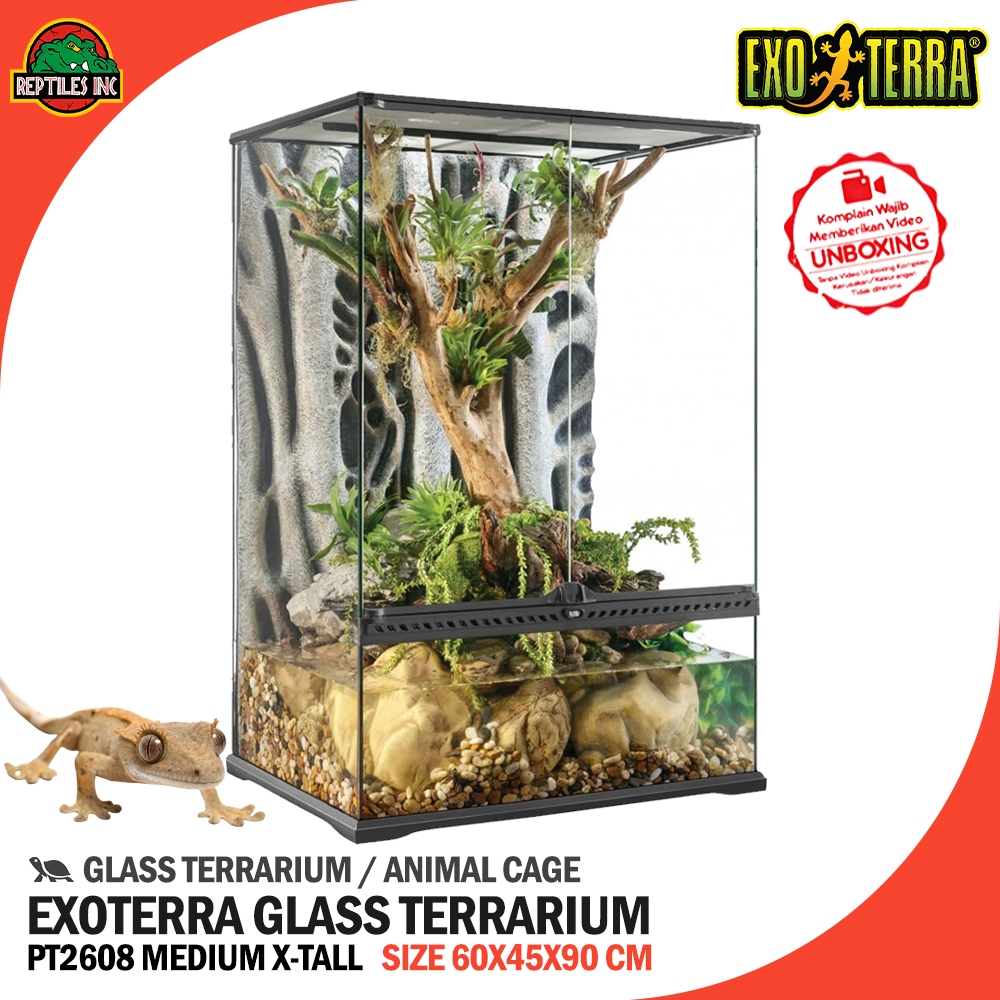 Jual Exoterra Glass Terrarium PT2608 60x45x90cm / Kandang Akuarium Paludarium Hewan Reptil Kadal ...