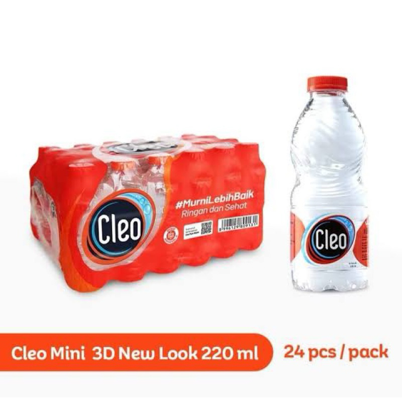 Jual CLEO Air Mineral Botol Isi 24 Botol @200 ML | Shopee Indonesia