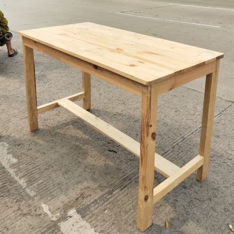 Jual Meja kayu jati Belanda 100x60x80cm Vernis | Shopee Indonesia