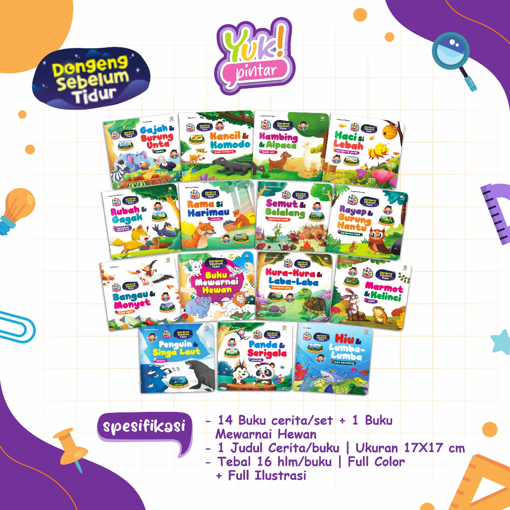 Jual Ziyadbooks Official buku Dongeng cerita anak Sebelum Tidur bergambar 1 2 3 tahun | Shopee ...