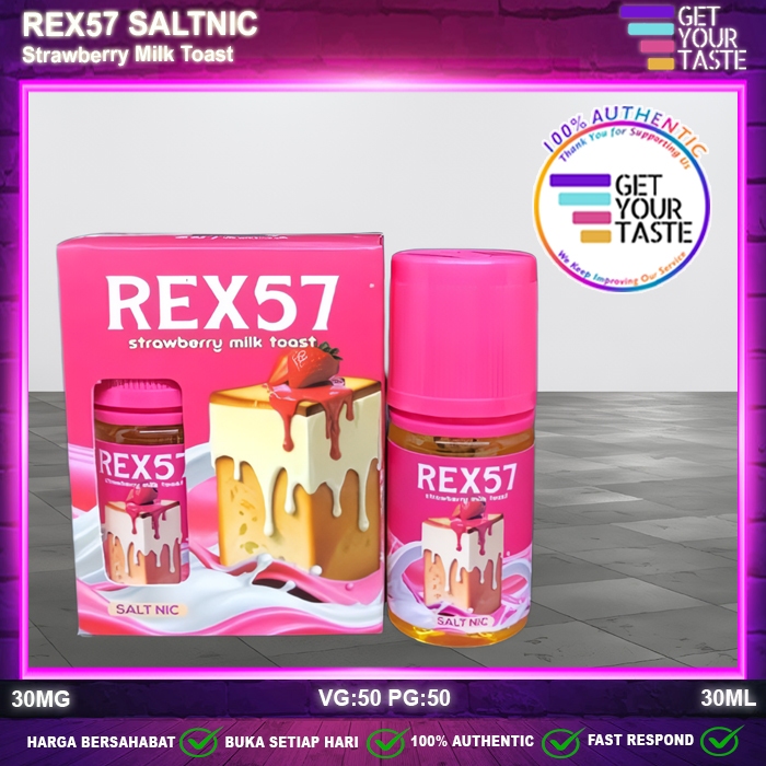 Jual Liquid REX57 Strawberry Milk Toast Salt Nic 30ML Saltnic REX 57 by ...