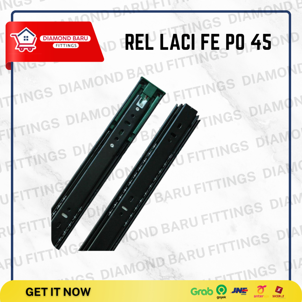 Jual Rel Laci Full Extension Push Open FE PO 45 | Shopee Indonesia