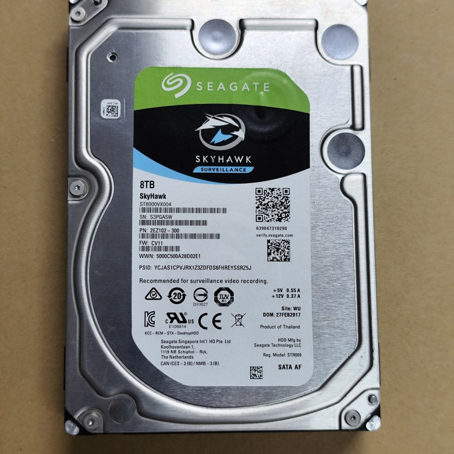 Jual Seagate Skyhawk 8 TB 3.5" SATA3 | Seagate ST8000VX004 HDD CCTV 8 ...