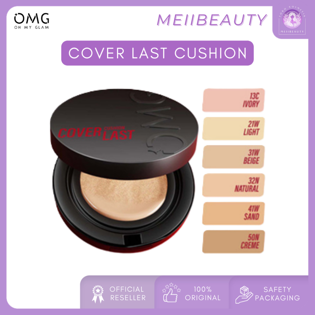 Jual OMG Oh My Glam Coverlast Cushion 15g | Alas Bedak Tahan Lama 12 ...
