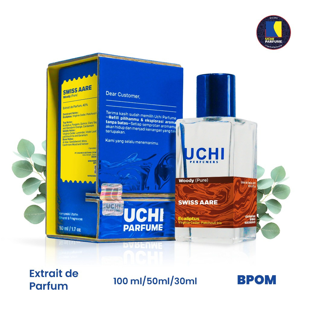 Jual Uchi Parfume | Swiss Aare | Woody-Woods | 30ml 50ml 100ml | Shopee Indonesia