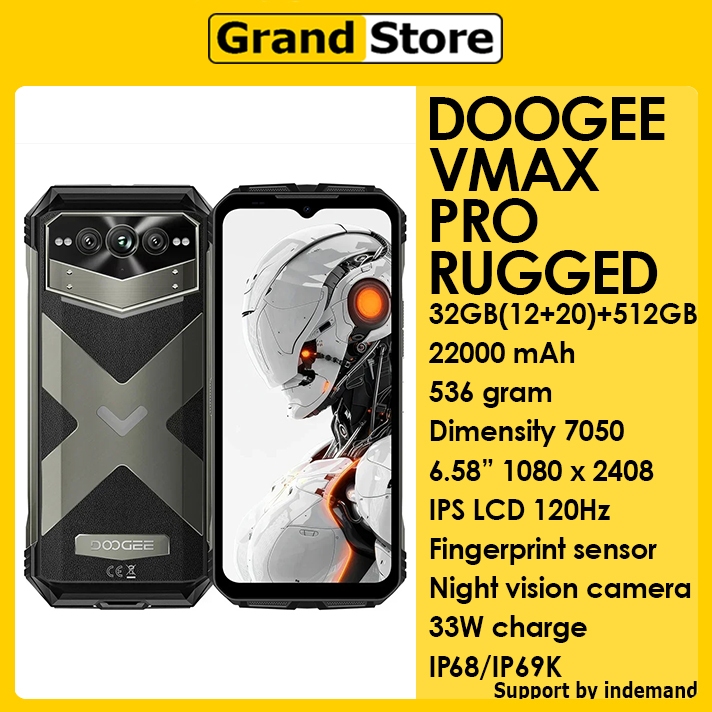 Jual DOOGEE V MAX PRO 5G 32GB/512GB 22000mAh Dimensity 7050 6.58" FHD+ ...