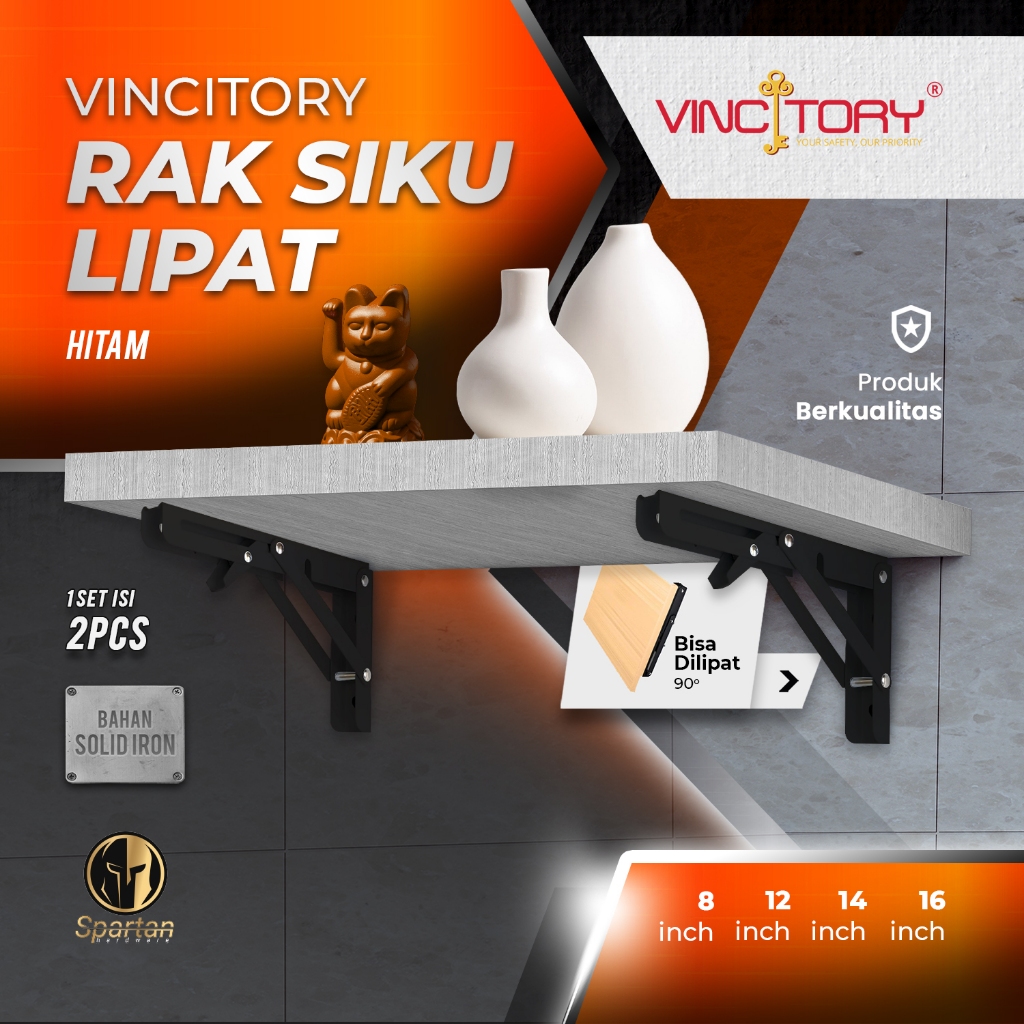 Jual Siku Rak Dinding Meja Lipat Engsel Ambalan Putih Besi Putih ...