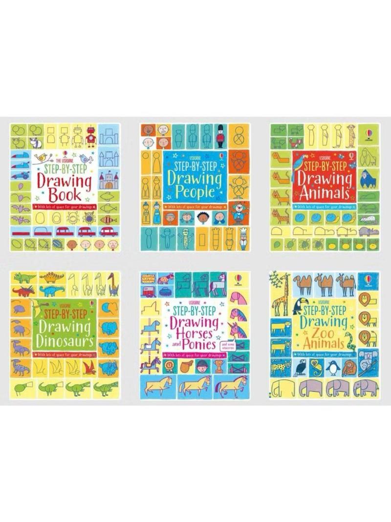 Jual Usbor*ne Step by step Drawing Book Buku Menggambar Anak import ...