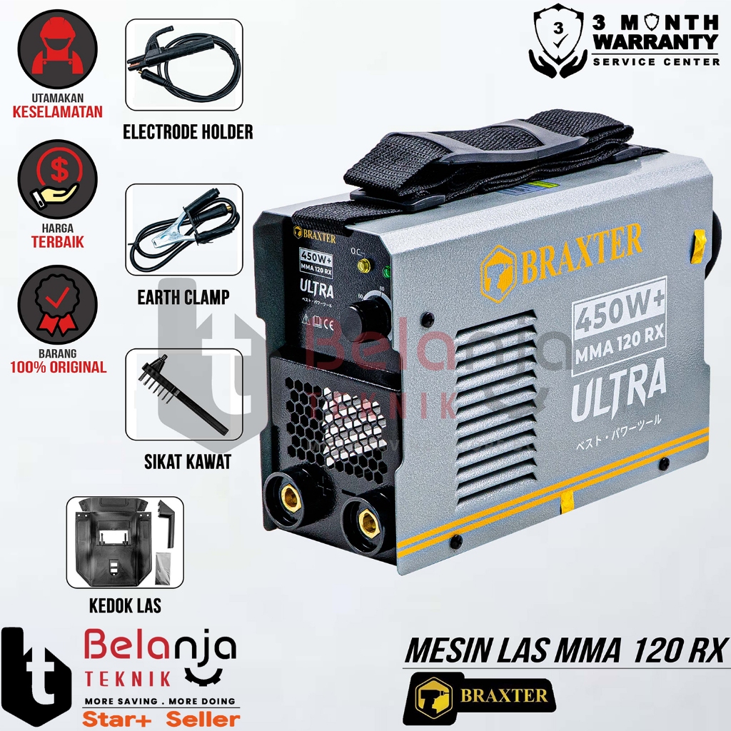 Jual Mesin Travo Las Braxter Ultra MMA 120 Welding Machine Trafo Las MMA120 450 Watt | Shopee ...