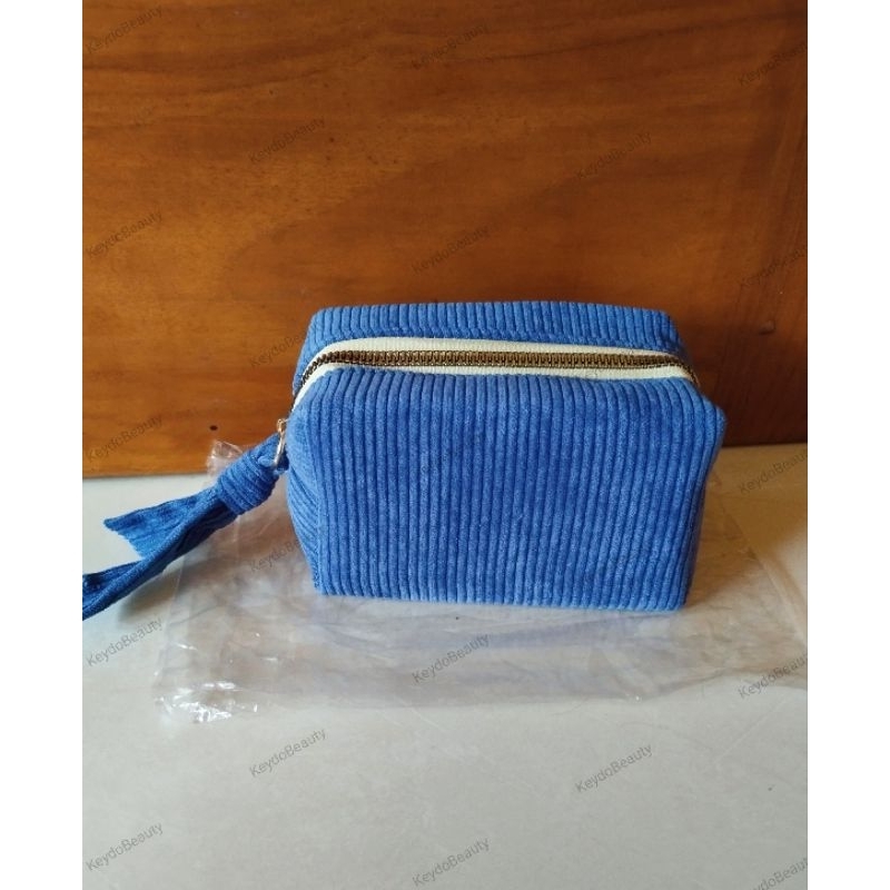 Jual La Roche Posay Corduroy Pouch/Makeup Pouch(NEW)(Warna Blue)(Ukuran ...
