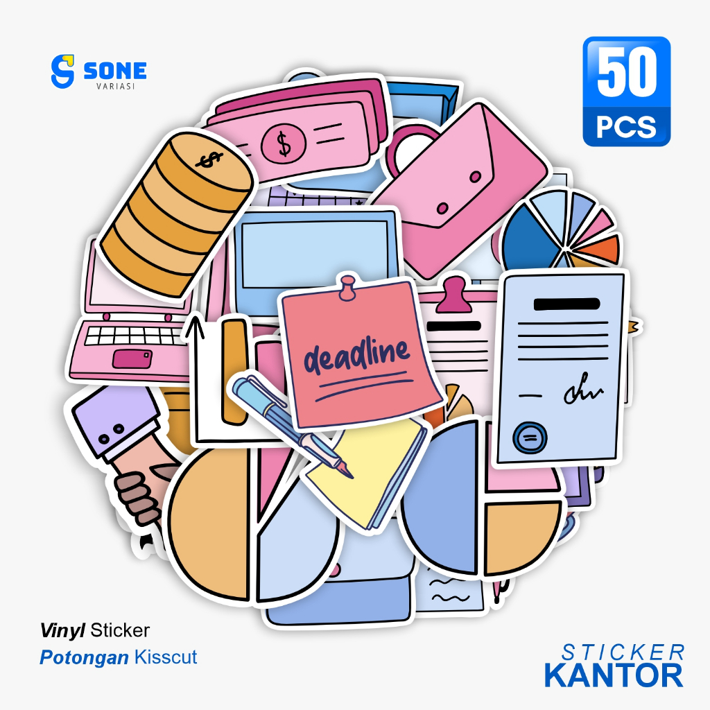 Jual Sticker Pack OFFICE / Stiker Animasi Paper Vinyl Deco Buku Jurnal ...
