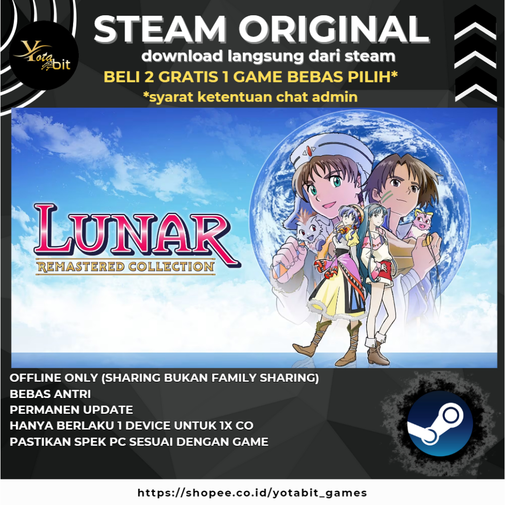Jual LUNAR Remastered Collection PC Game Sharing Original Offline ...