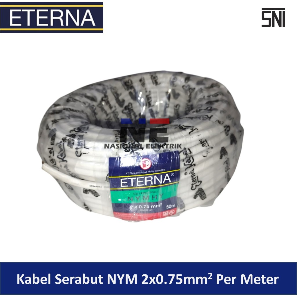 Jual Kabel Serabut Eterna NYMHY 2x0.75mm Per Meter | Shopee Indonesia