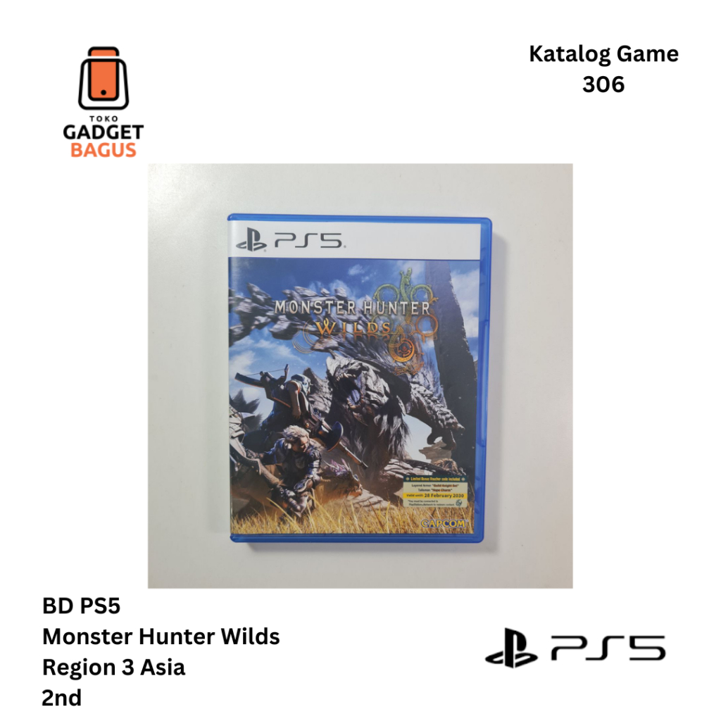 Jual 306 - Kaset Game BD PS5 Monster Hunter Wilds Region 3 Asia 2nd Fullset Original English ...