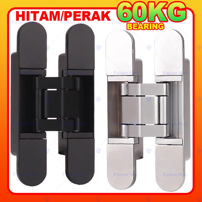 Jual Engsel Tanam Pintu Rumah Holder Adjustable Invisible Door Hinges ...