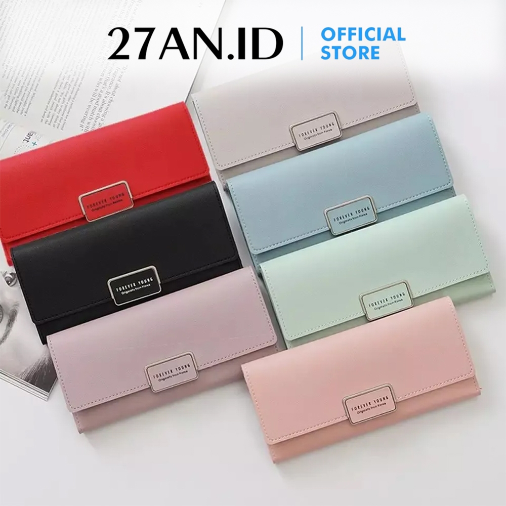 Jual ( 27AN.ID ) Dompet Panjang Wanita Gaya Korea Import Dompet Wanita murah dompet Cantik Real ...
