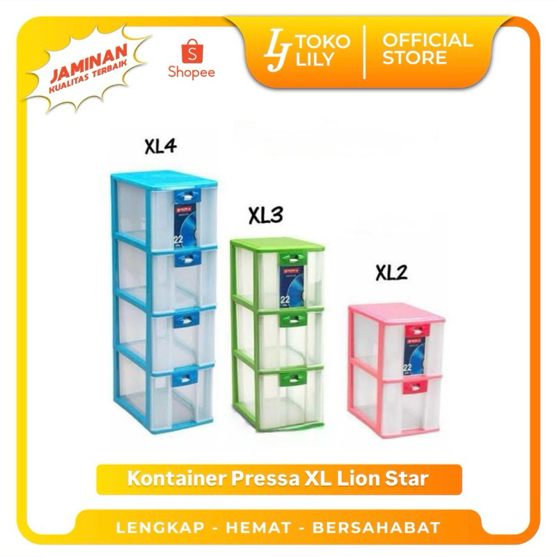 Jual Pressa Container Rak CD Laci Serbaguna Lion Star (XL) | Shopee ...