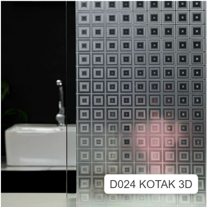 Jual HS - D024 KOTAK 3D STIKER KACA | SANBLAST STICKER KACA | STIKER ...