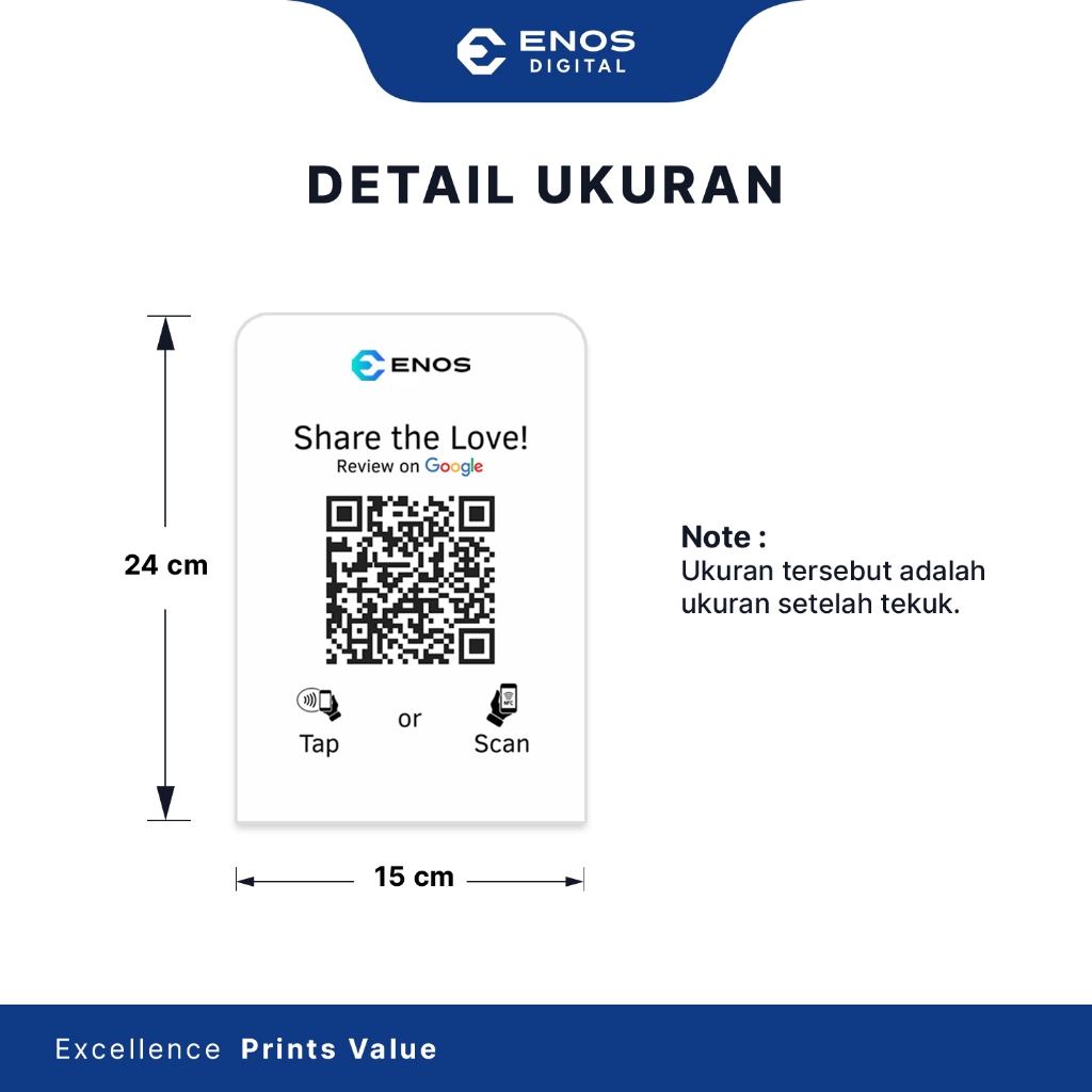Jual Google Review Acrylic Stand Papan QR Ulasan Bisnis, Toko, Resto ...