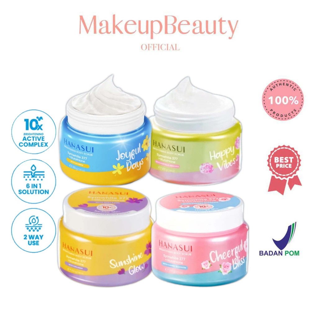 Jual HANASUI Brightening Body Scrub - Mengangkat Sel Kulit Mati Halus ...