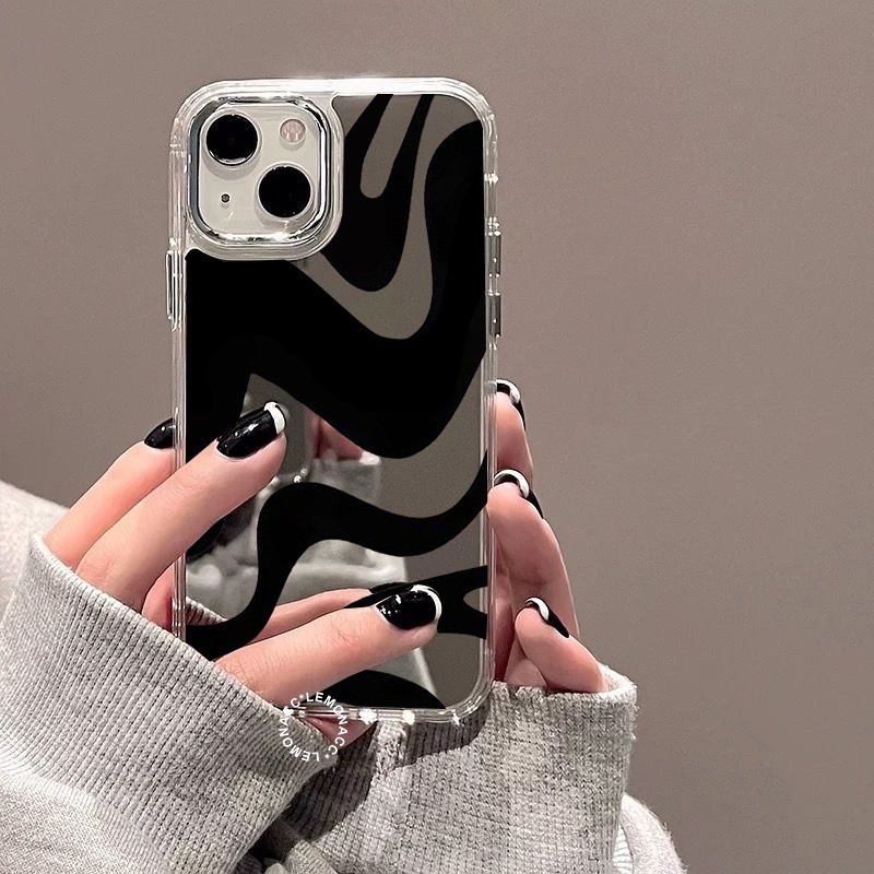 Jual Hitam Garis Bergelombang Case Compatible For Iphone 7 8 7/8plus X ...