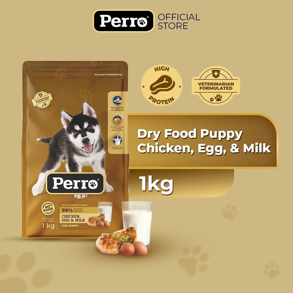 Jual PERRO DRY DOG FOOD PUPPY CHICKEN FRESHPACK 1KG - Makanan Anjing ...
