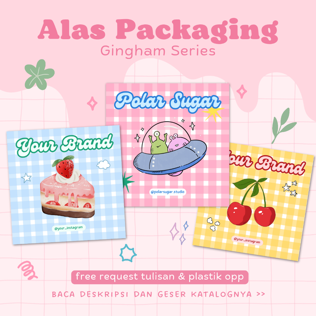 Jual [GINGHAM] Alas Kertas Packing Aksesoris Gift Aesthetic • Kertas ...