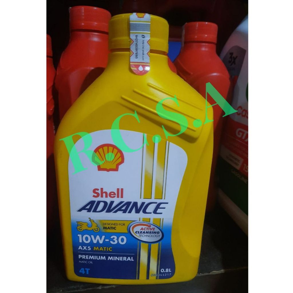 Jual OLI SHELL ADVANCE AX5 SCOOTER 10W-30 0,8 LITER - ORIGINAL SHELL ...