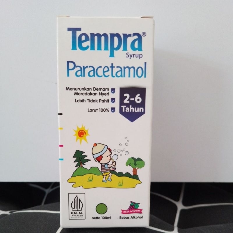 Jual Tempra syrup 100ml (2-6 Tahun) rasa anggur penurun demam anak ...