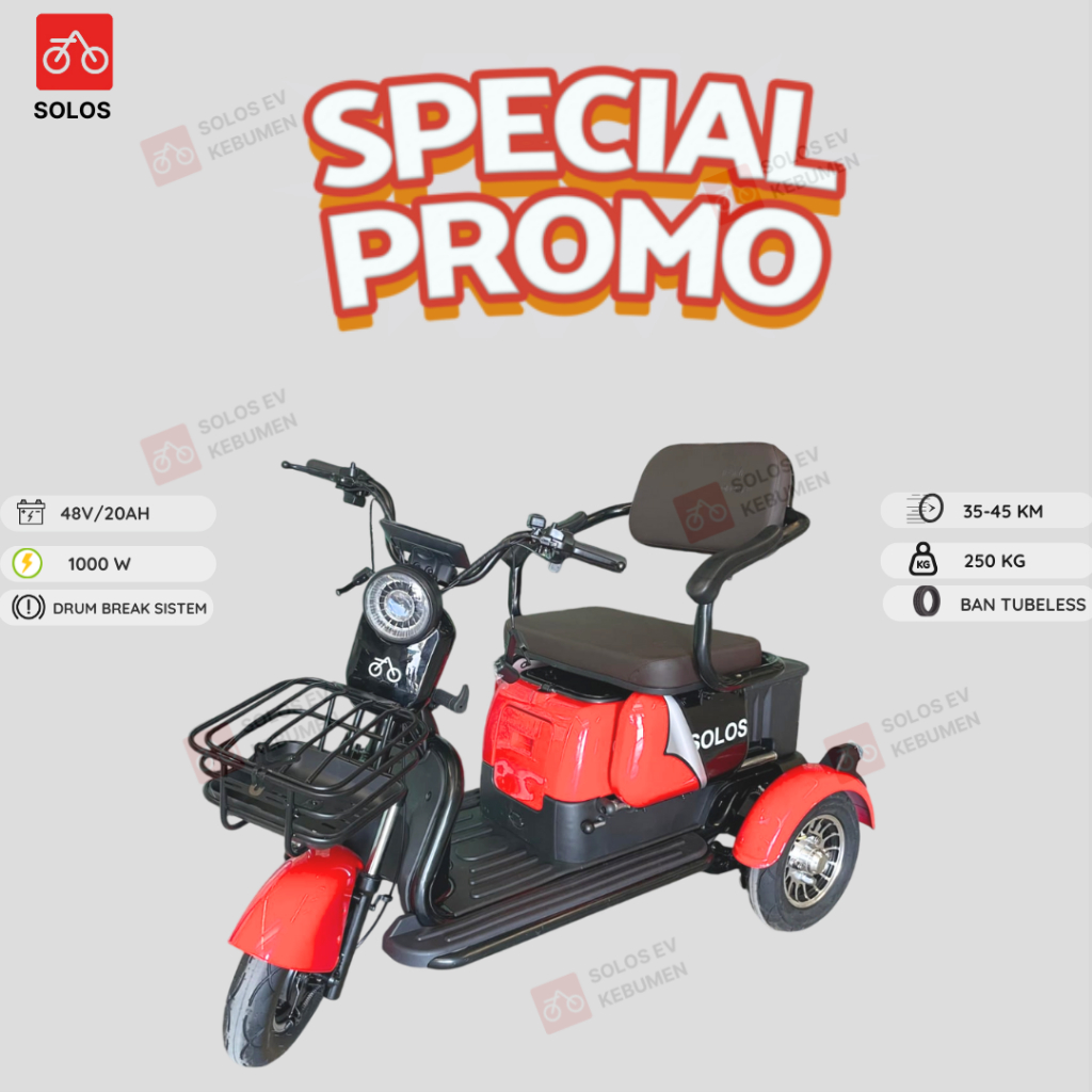 Jual Solos Sepeda Listrik Motor Listrik Roda Tiga New L-X33 | Shopee ...