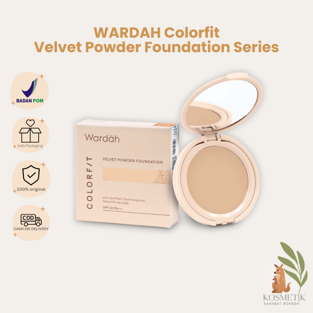 Jual WARDAH COLORFIT VELVET POWDER FOUNDATION 11gr | Shopee Indonesia