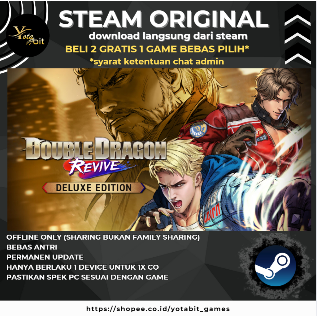 Jual Double Dragon Revive Deluxe Edition PC Game Sharing Original Offline | Shopee Indonesia