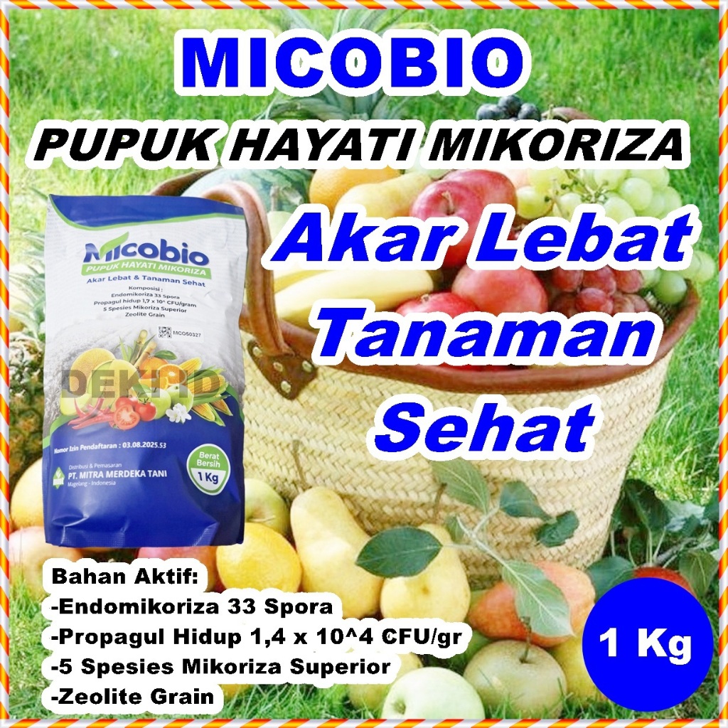 Jual Pupuk Mikoriza Micobio 1 Kg Mikobio Agen Hayati Jamur Organik ...