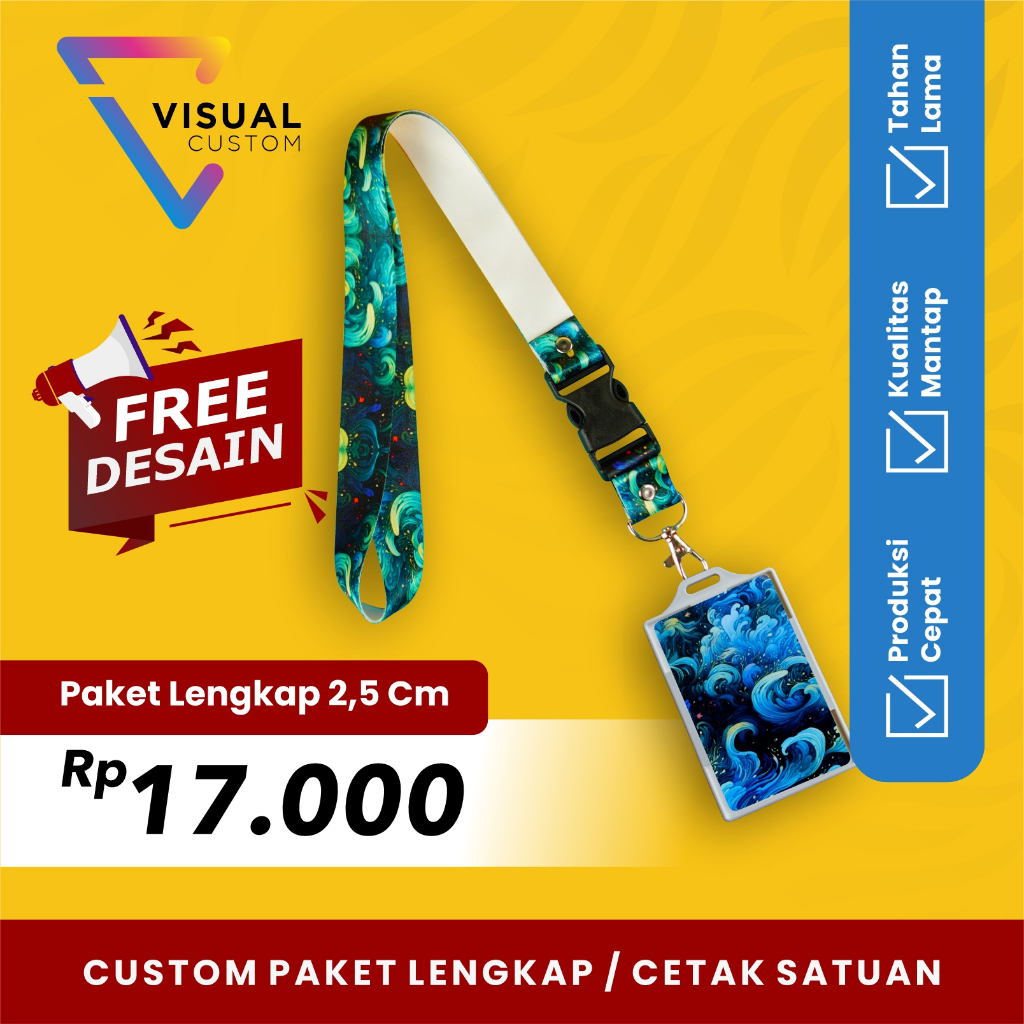 Jual PAKET LENGKAP 2,5 CM SATU SISI + ID CARD PVC + FRAME / CETAK ...