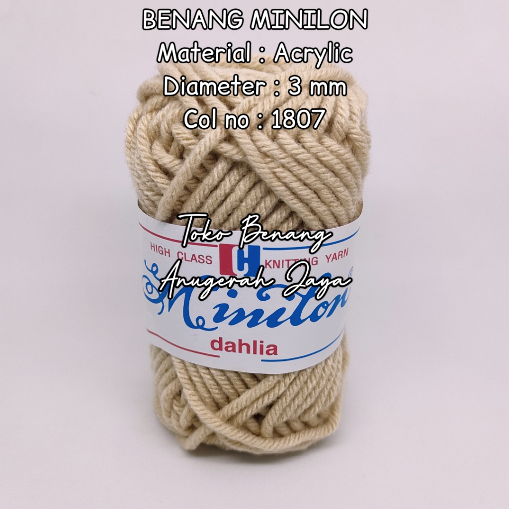 Jual Minilon Benang Wol Besar Benang Rajut Karpet no 1807 | Shopee ...