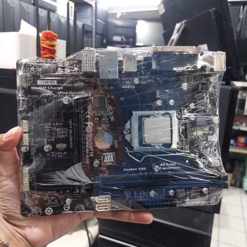 Jual montherboard gigabyte h81 plus processor seri G | Shopee Indonesia