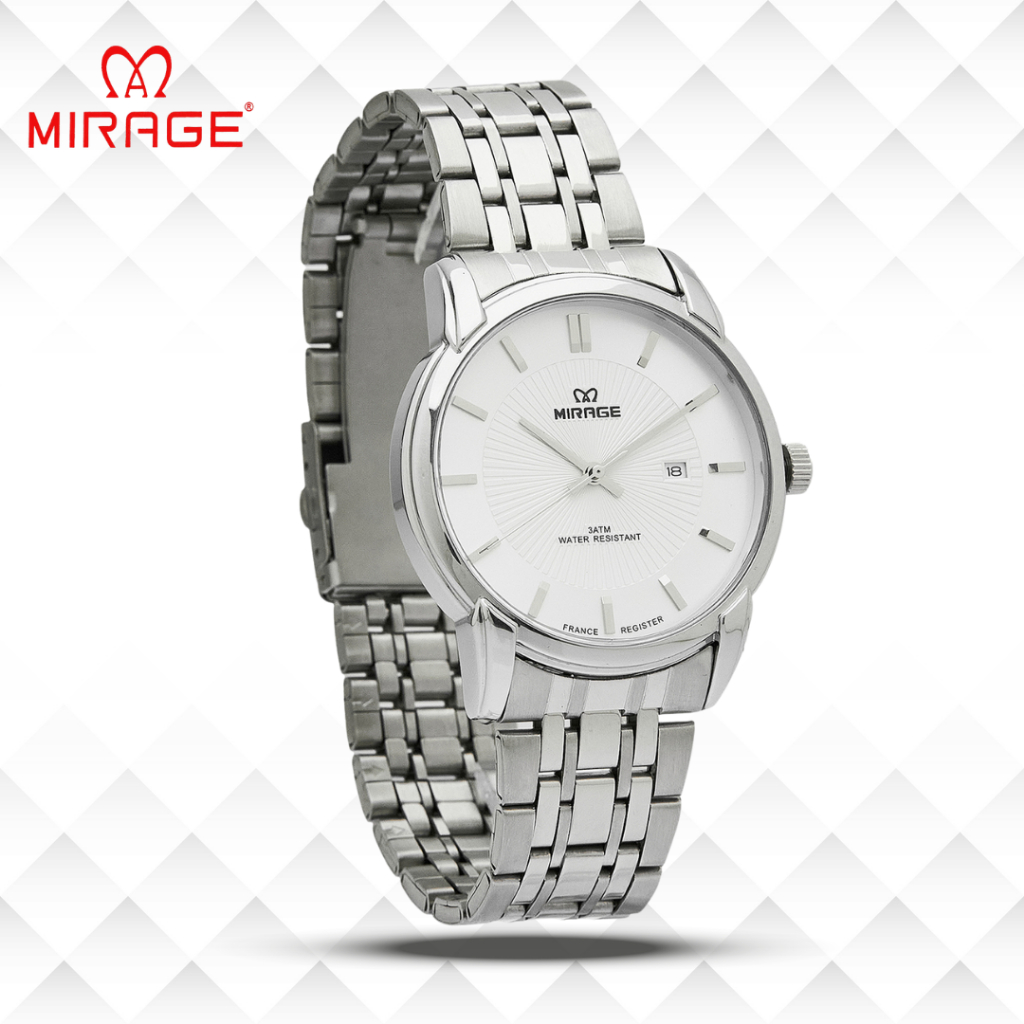 Jual Mirage Jam Tangan Pria Analog 8841 M Silver Original Stainless ...