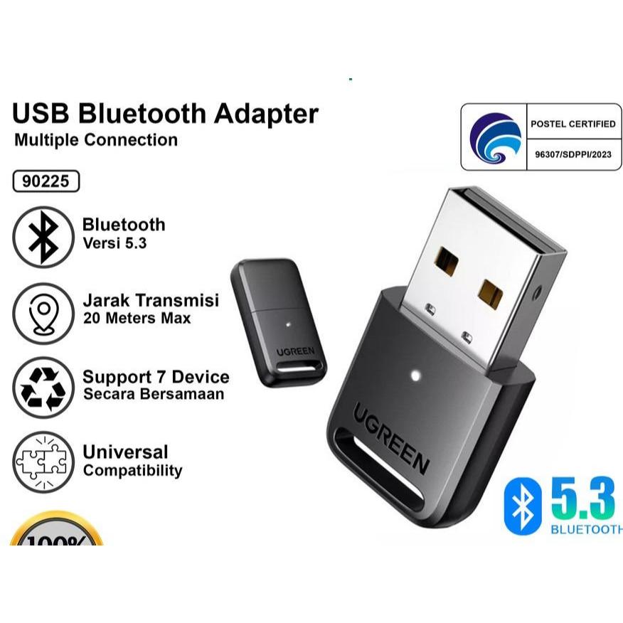Jual UGREEN USB Bluetooth 5.3 Adapter Transmitter Receiver Dongle Pc 90225 Garansi Resmi ...