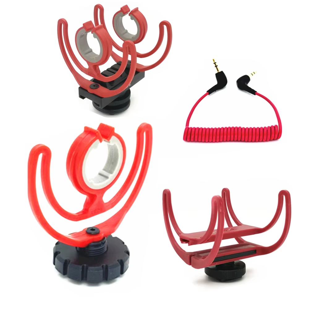 Jual Cold Shoe Microphone Clamp Clip Tripod Mount Stand Shockproof ...