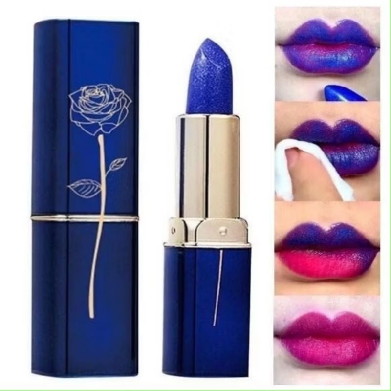 Jual [Original produk] LESSXCOCO BLUE LIPSTIK COLOR Changing ...