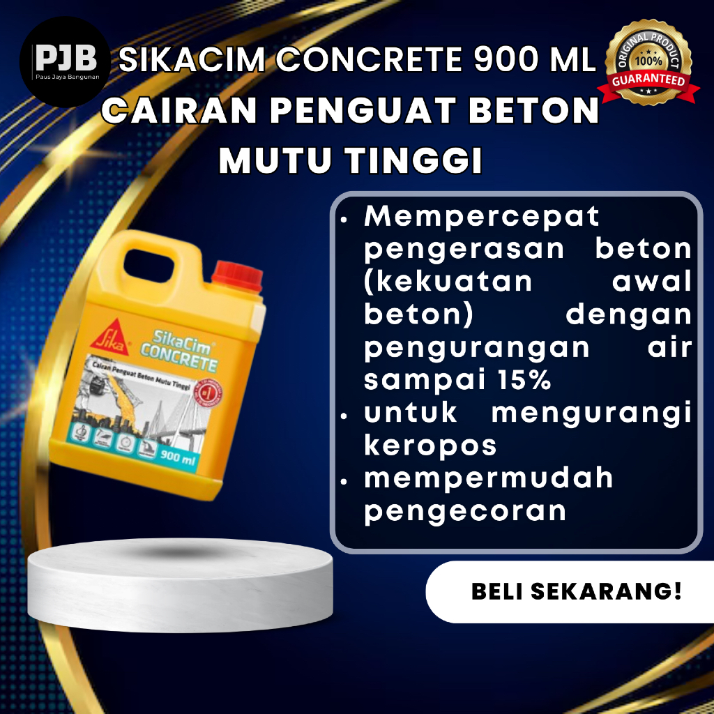 Jual Sikacim Concrete Additive Obat Cor Beton Cepat Keras Cairan 900ml 100% Original / Asli ...