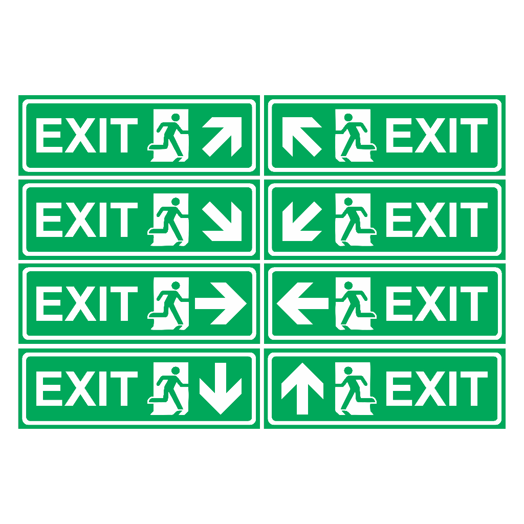Jual Signs Exit, Tulisan Exit Keluar, petunjuk exit keluar, bahan ...