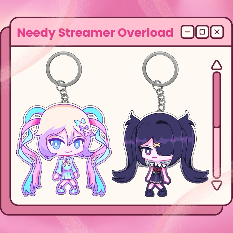 Jual Fanmerch acrylic keychain needy streamer overload needy girl ...