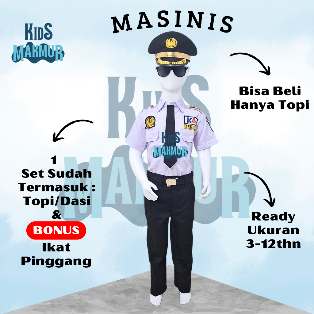 Jual Baju masinis baju anak laki-laki Kostum Profesi MASINIS Cilik ...