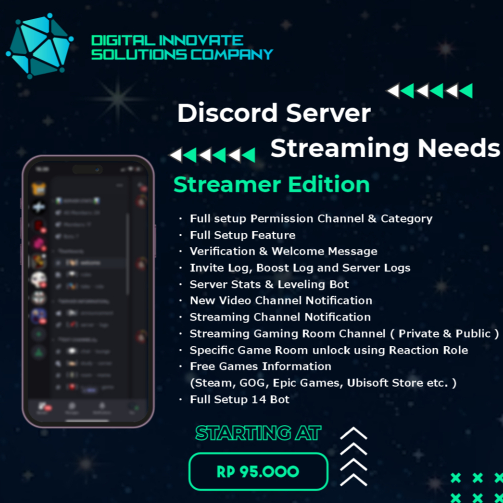 Jual Discord Server for Streaming needs - Streamer Edition | Shopee ...