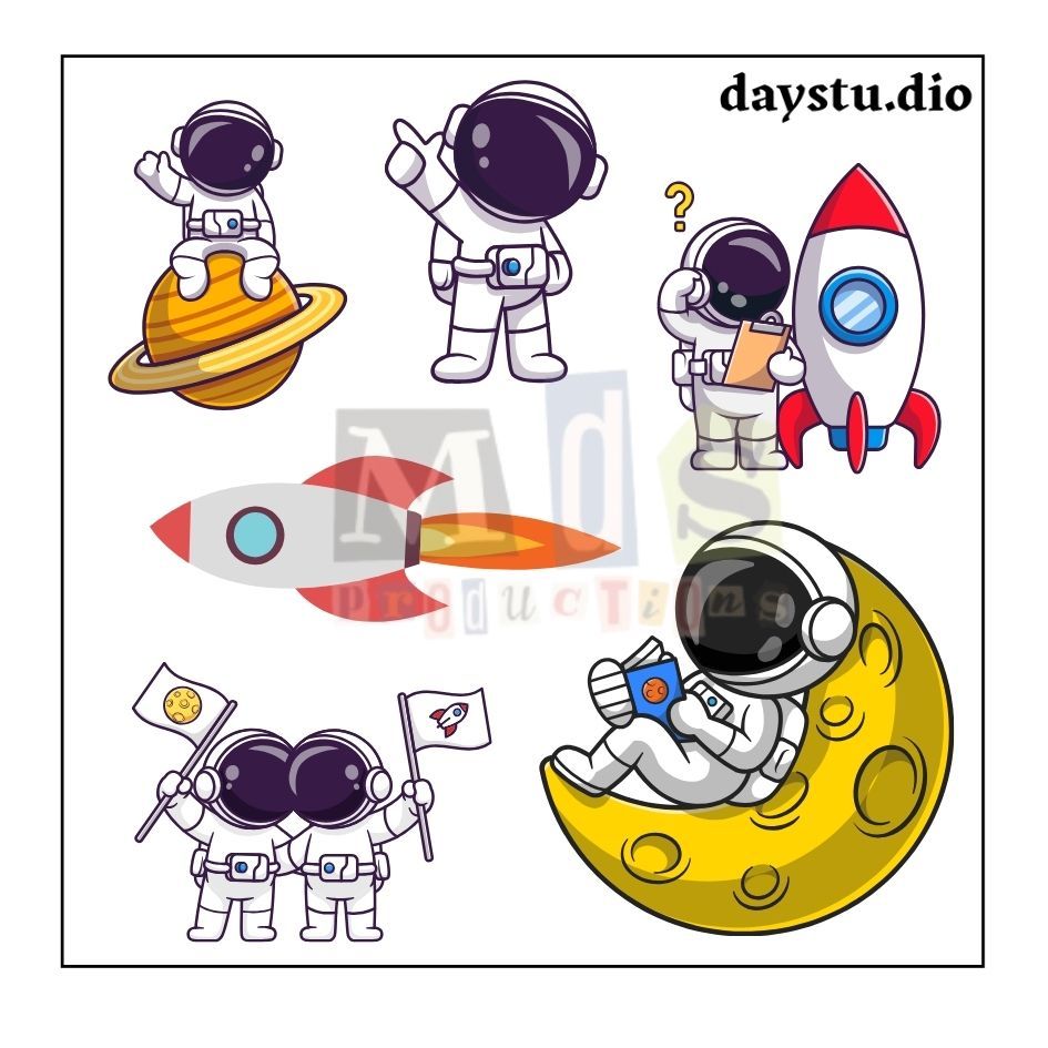 Jual STIKER ASTRONOT - LUAR ANGKASA SPACE PLANET ROKET | Shopee Indonesia