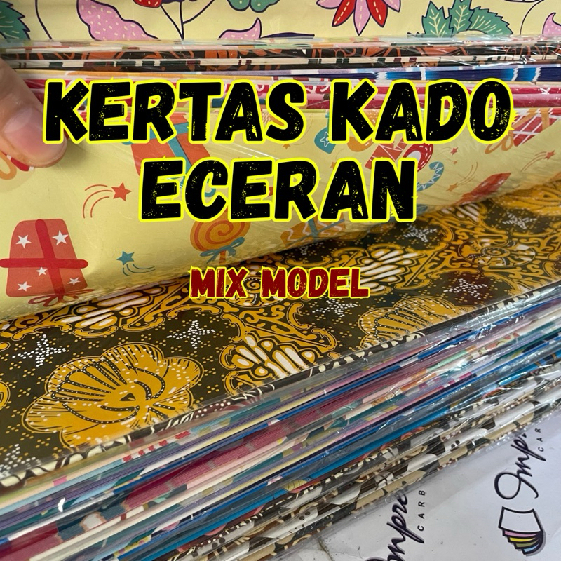 Jual kertas kado mix model - bungkus kado - plastik kado - pembungkus ...