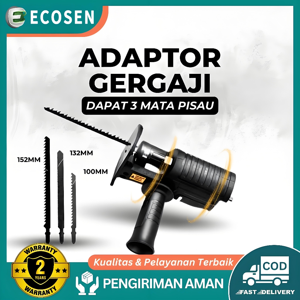 Jual ECOSEN adapter reciprocating Jigsaw / gergaji bor jig saw recipro ...