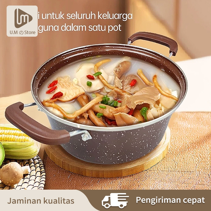 Jual Panci Sop Enamel Wajan Panci Sup Panci Sop Anti Lengket Ukuran ...