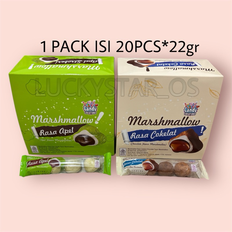Jual CANDY CREATIONS MARSHMALLOW COKELAT / APEL 440GR | Shopee Indonesia